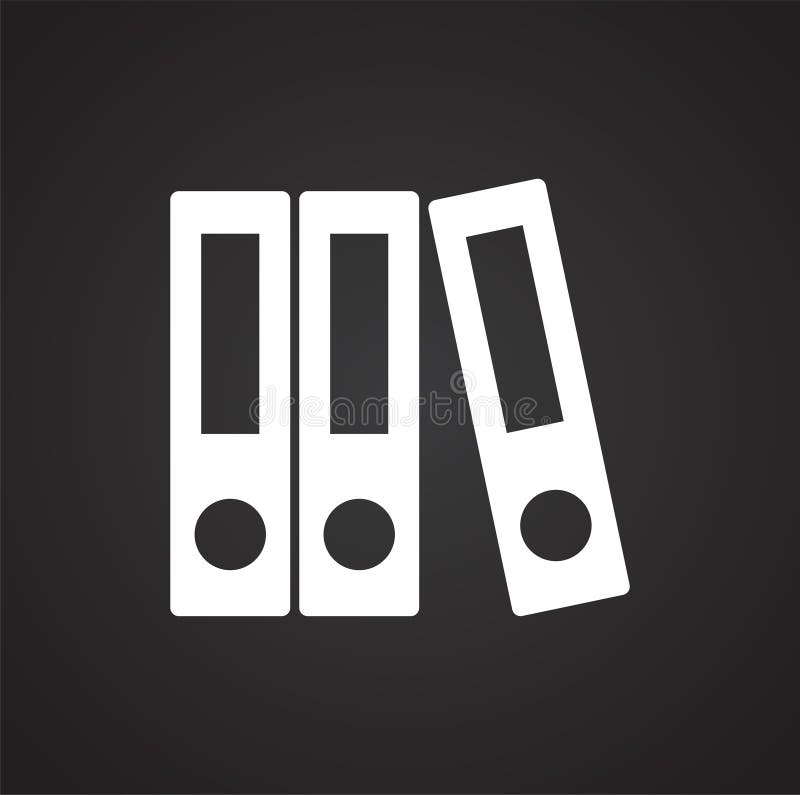 Business Documentations Icon on Black Background for Graphic and Web ...