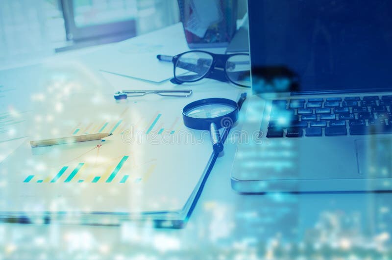 Business Documents and Computer Stock Photo - Image of notebook ...