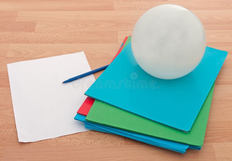 Business Documents with Crystal Ball Stock Photo - Image of envisage ...