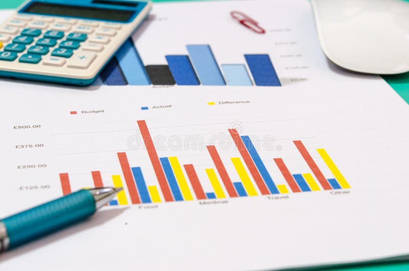 Business Documents Finance Papers Stock Image - Image of computer ...