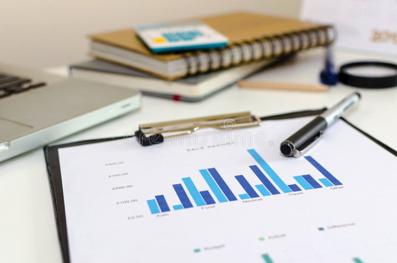 Business documents graph stock photo. Image of economy - 64207812
