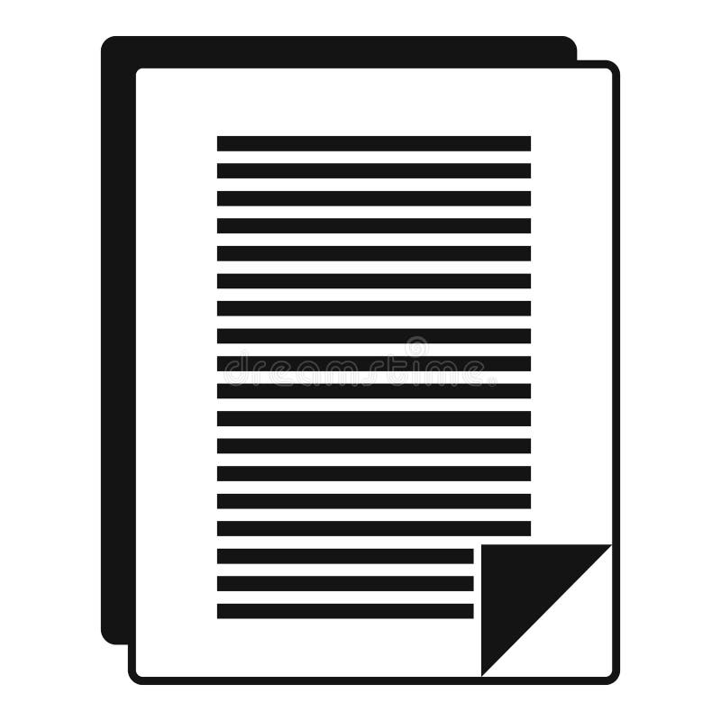 Business Documents Icon, Simple Style Stock Vector - Illustration of ...
