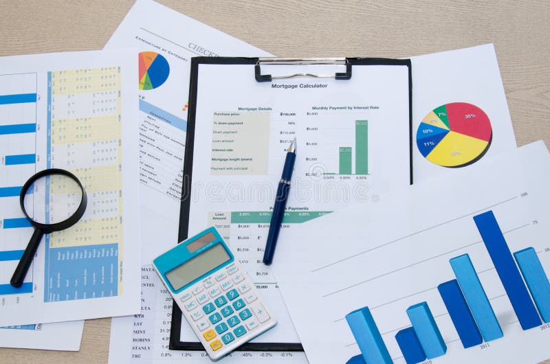 Business documents stock image. Image of chart, accounting - 39734331