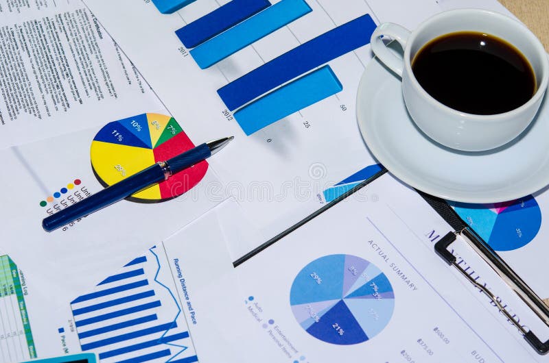 Business documents stock photo. Image of office, diagram - 39734592