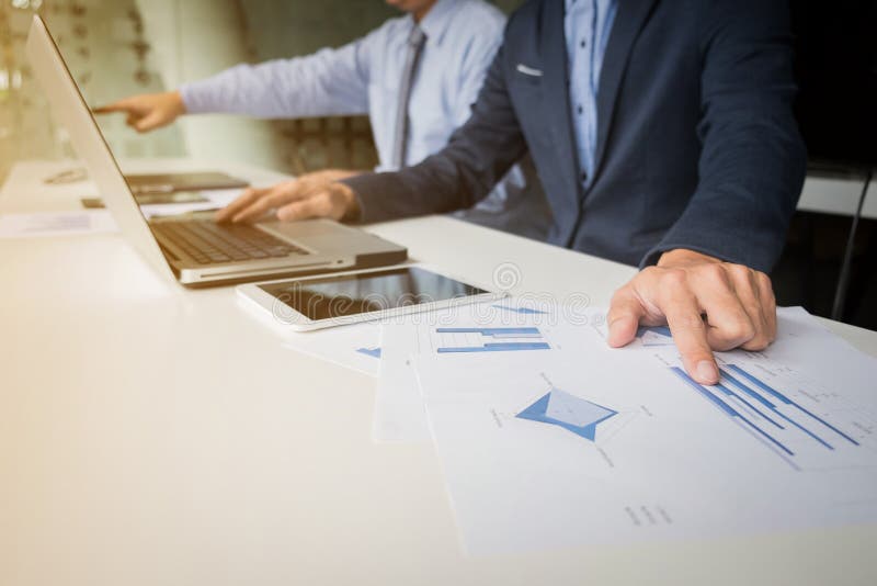 Business Documents on Office Table with Laptop and Digital Table Stock ...