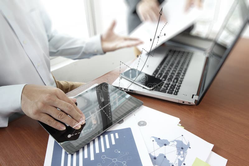 Business Documents on Office Table with Smart Phone Stock Image - Image ...