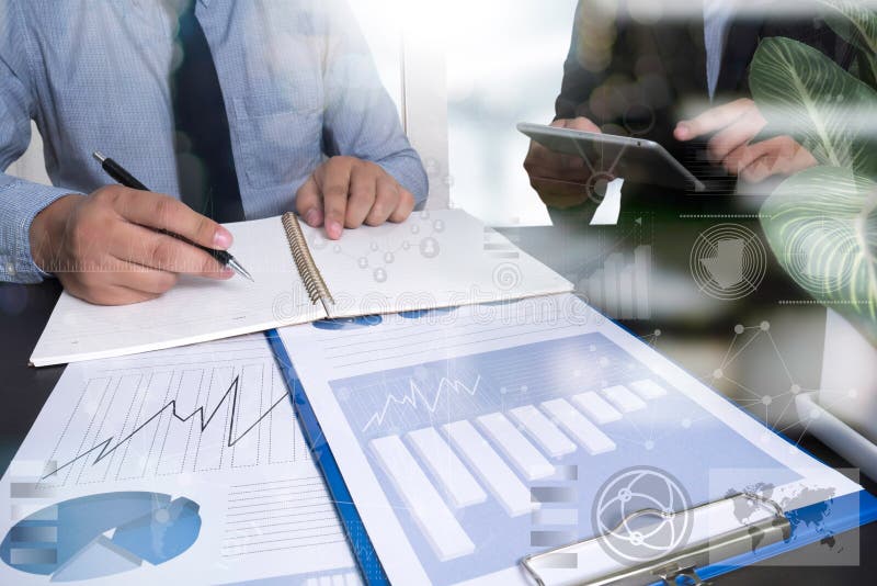 Business Documents on Office Table with Smart Phone Stock Image - Image ...