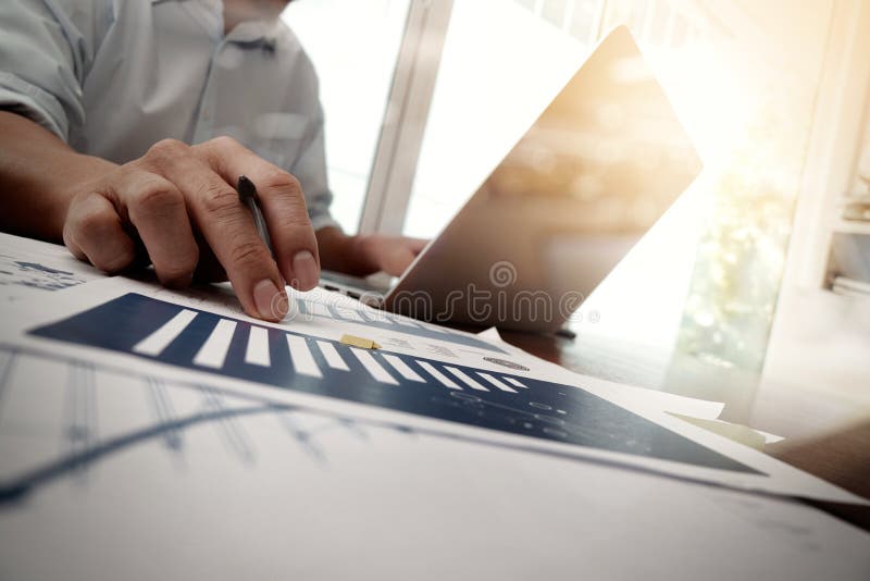 Business Documents on Office Table with Smart Phone Stock Photo - Image ...