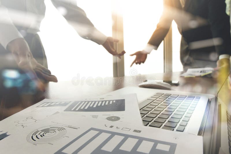 Business Documents on Office Table with Smart Phone and Laptop Stock ...