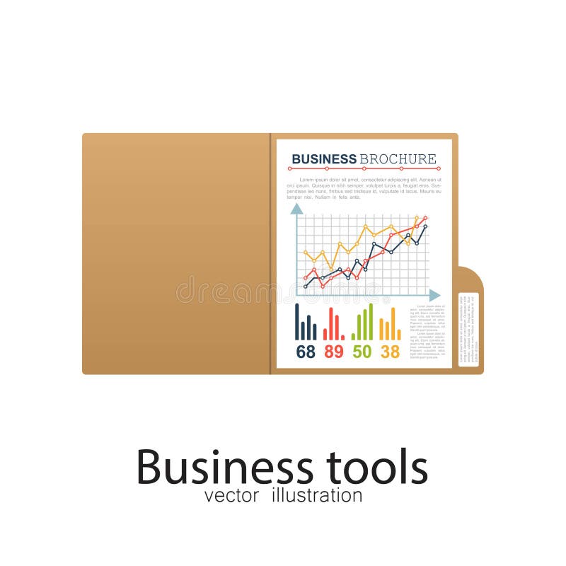 Business Documents. Vector Illustration Stock Vector - Illustration of ...