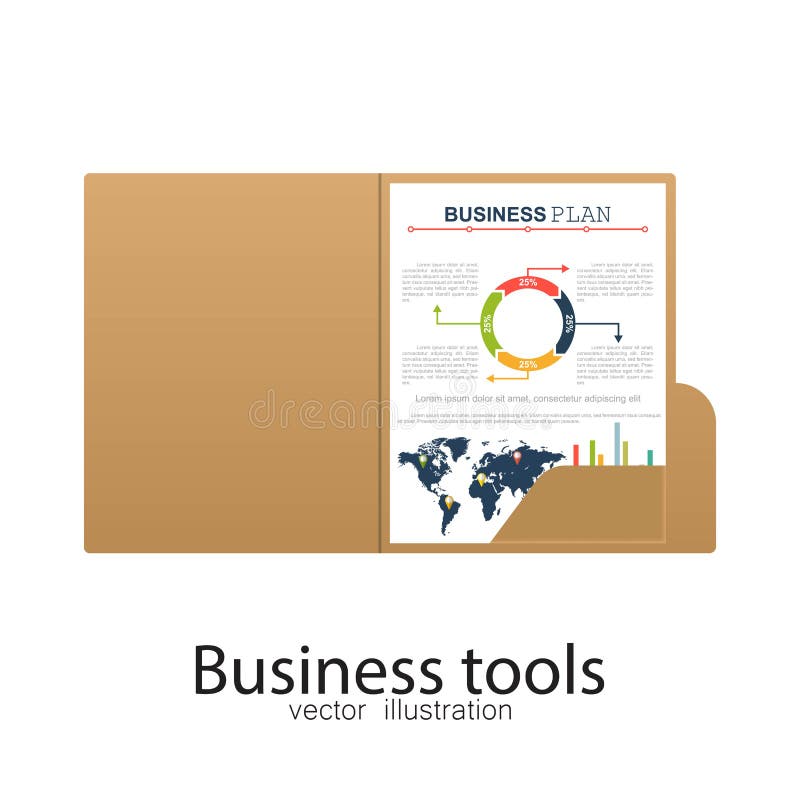 Business Documents. Vector Illustration Stock Vector - Illustration of ...