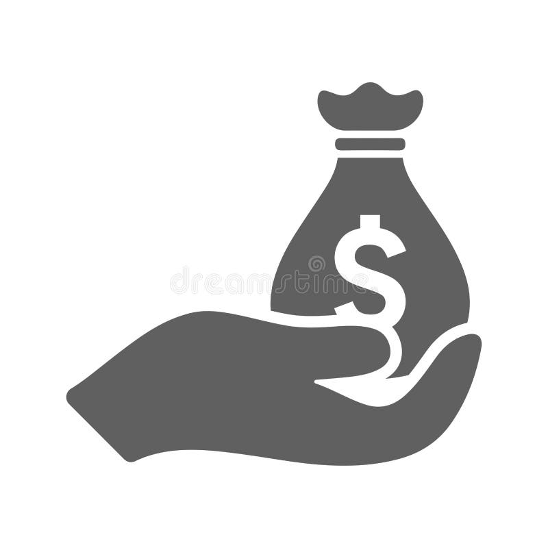 Business, Dollar Icon. Gray Vector Graphics Stock Vector - Illustration ...