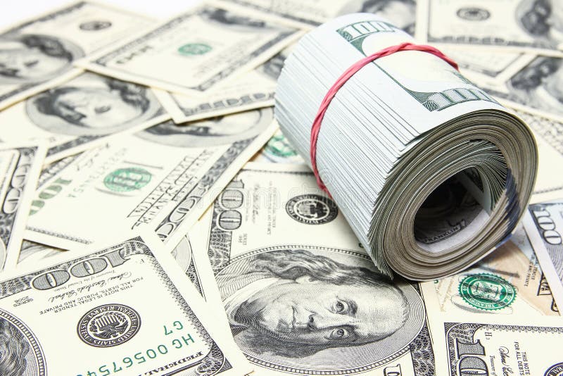 Business Dollar Money on White Background Stock Image - Image of ...