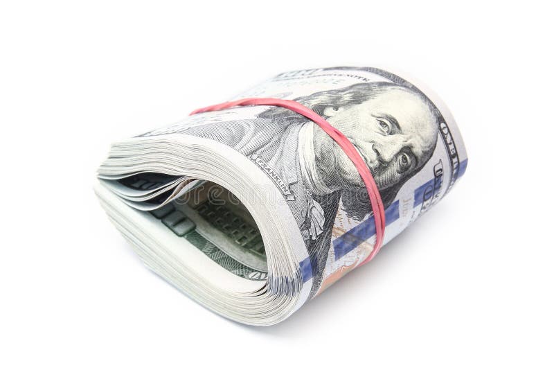 Business Dollar Money on White Background Stock Image - Image of notes ...