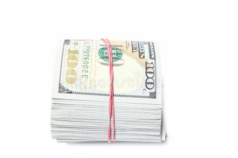 Business Dollar Money on White Background Stock Image - Image of ...