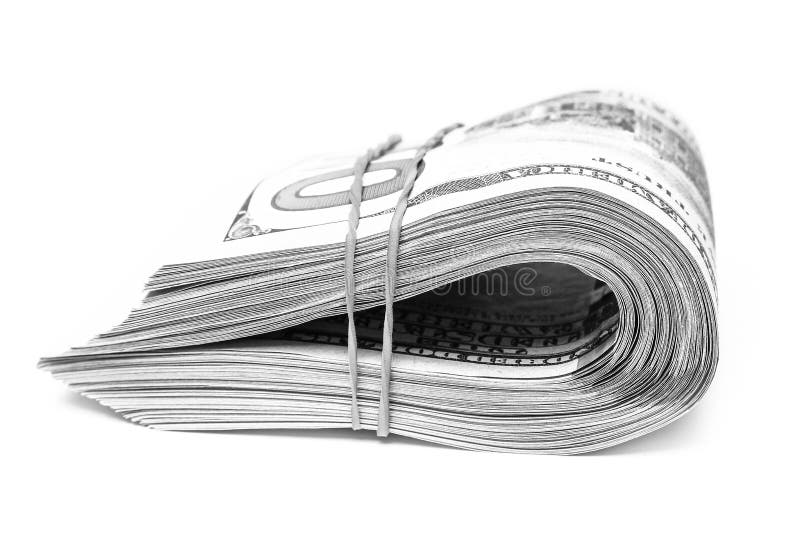 Business Dollar Money on White Background Stock Image - Image of green ...