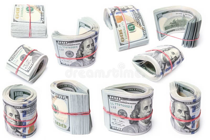 Business Dollar Money on White Background Stock Image - Image of ...
