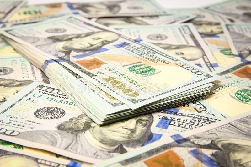 Business Dollar Money on White Background Stock Photo - Image of notes ...