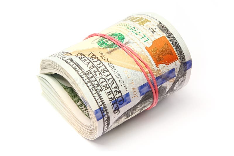 Business Dollar Money on White Background Stock Image - Image of bank ...