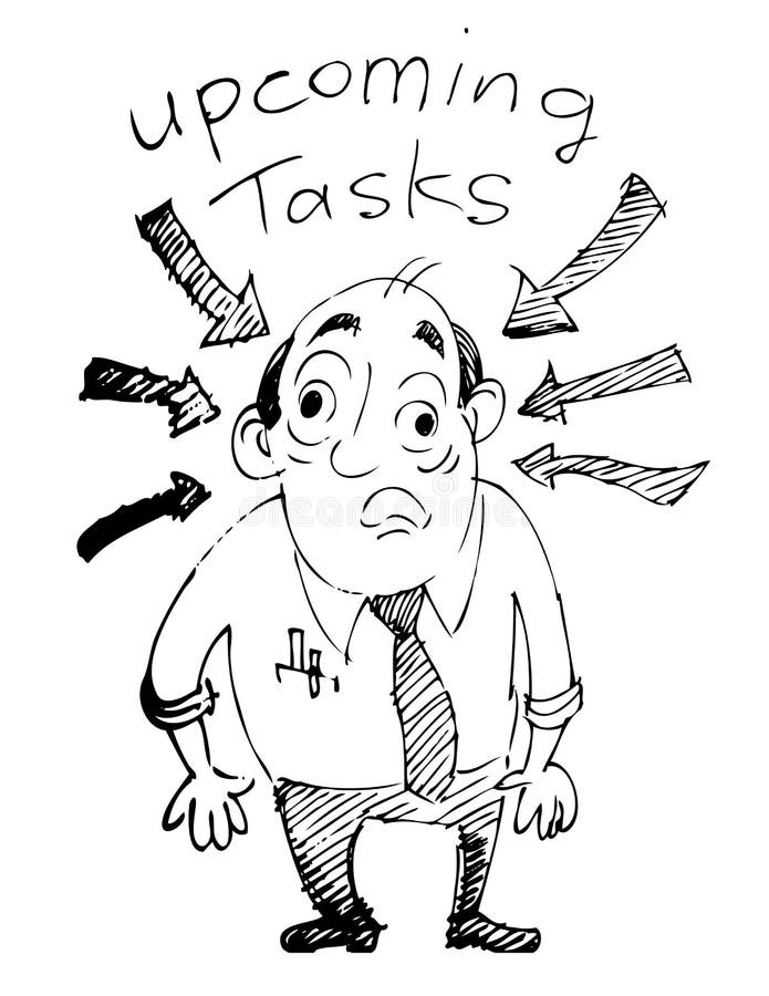 Business Doodle Sketch Upcoming Tasks Stock Vector - Illustration of ...