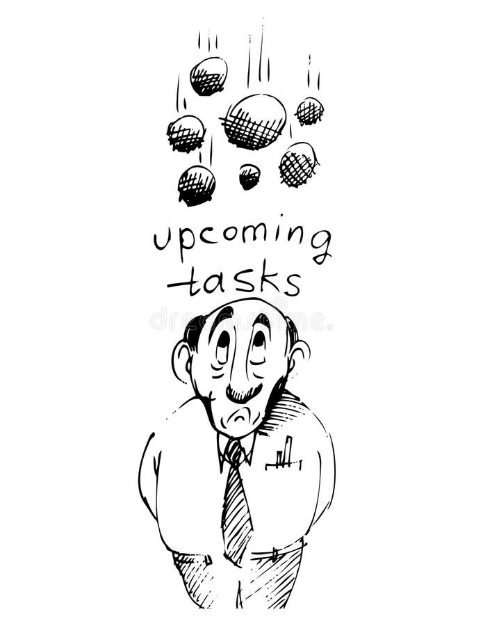 Business Doodle Sketch Upcoming Tasks Stock Vector - Illustration of ...