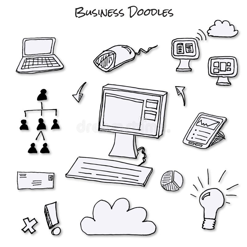 Business Doodles stock vector. Illustration of cartoony - 27559217