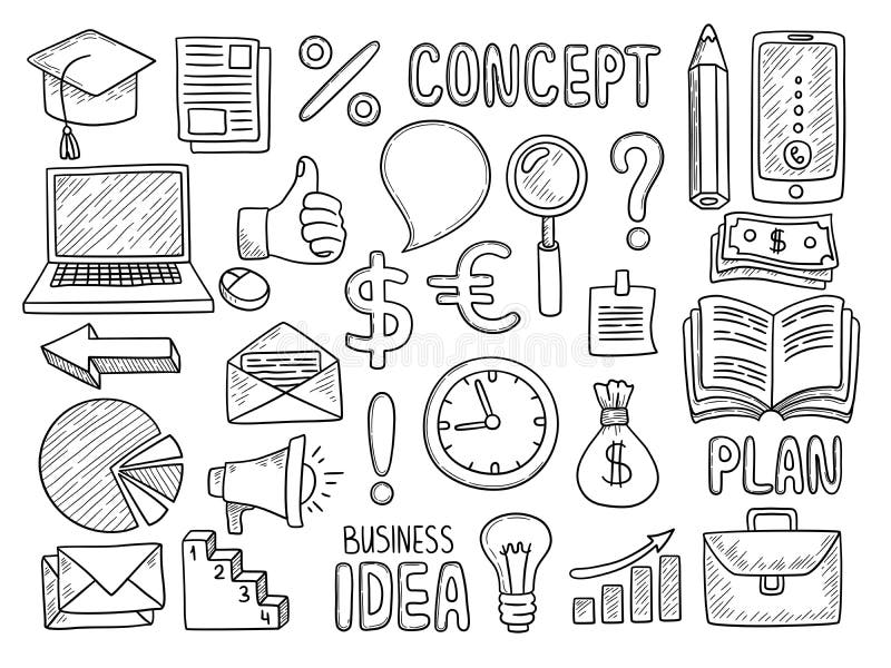 Computer doodles stock vector. Illustration of communication - 11641673