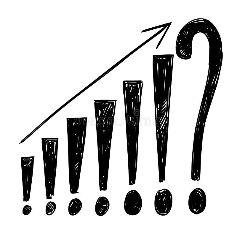 Graph with Red Question Mark Stock Illustration - Illustration of ...