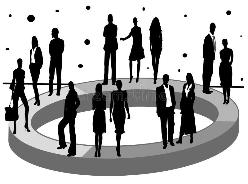 Statistics with Silhouettes Stock Vector - Illustration of enterprise ...