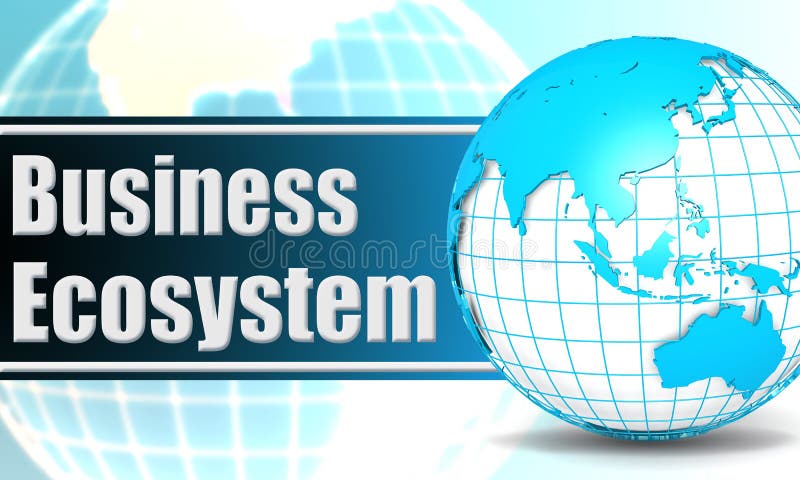 Business Ecosystem Pictogram Stock Vector - Illustration of black ...