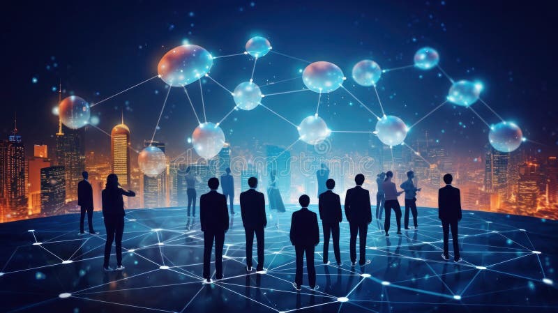 Business Ecosystems and Partnerships Concept. Value of Network and ...