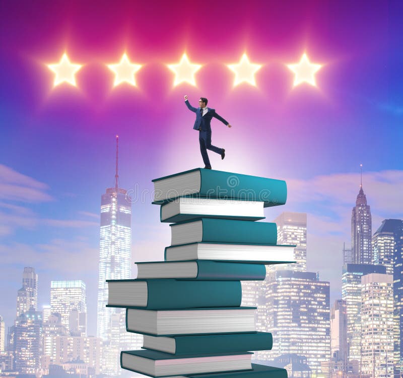 Business Education Concept with Businessman and Books Stock Photo ...