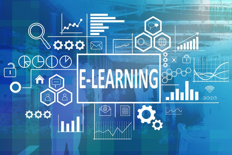 E-Learning in Business Concept Stock Illustration - Illustration of ...