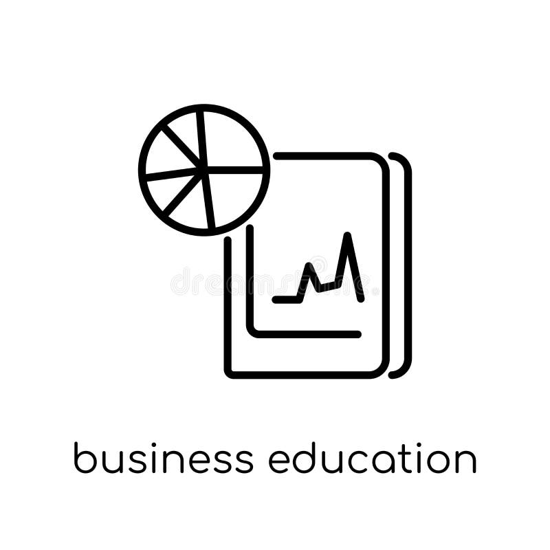 Business Education Icon. Trendy Modern Flat Linear Vector Business ...