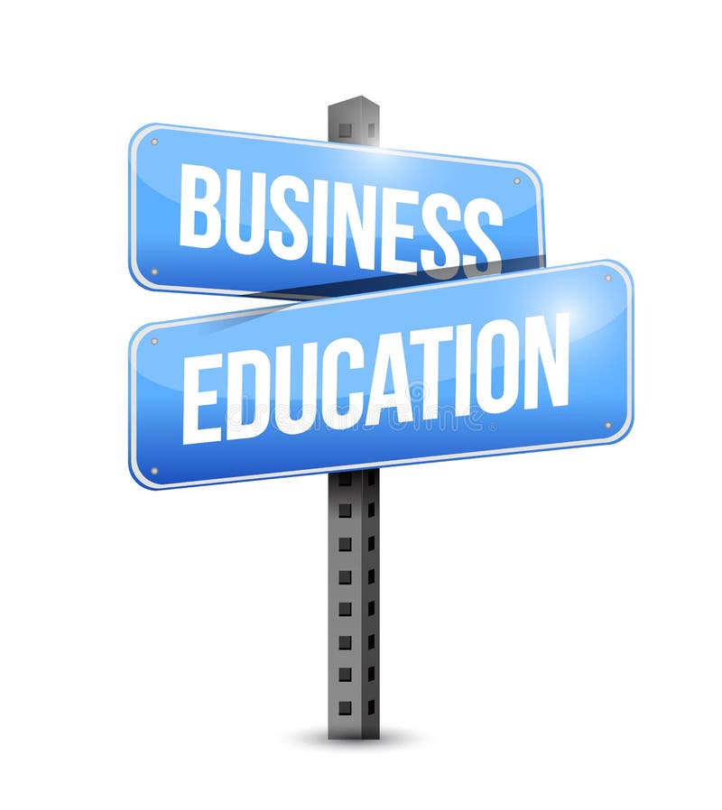 Business Education Road Sign Illustration Design Stock Illustration ...