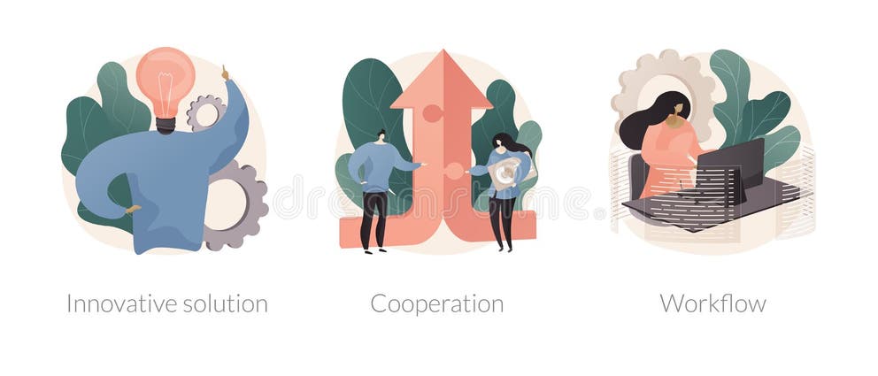 Business Efficiency Abstract Concept Vector Illustrations. Stock Vector ...