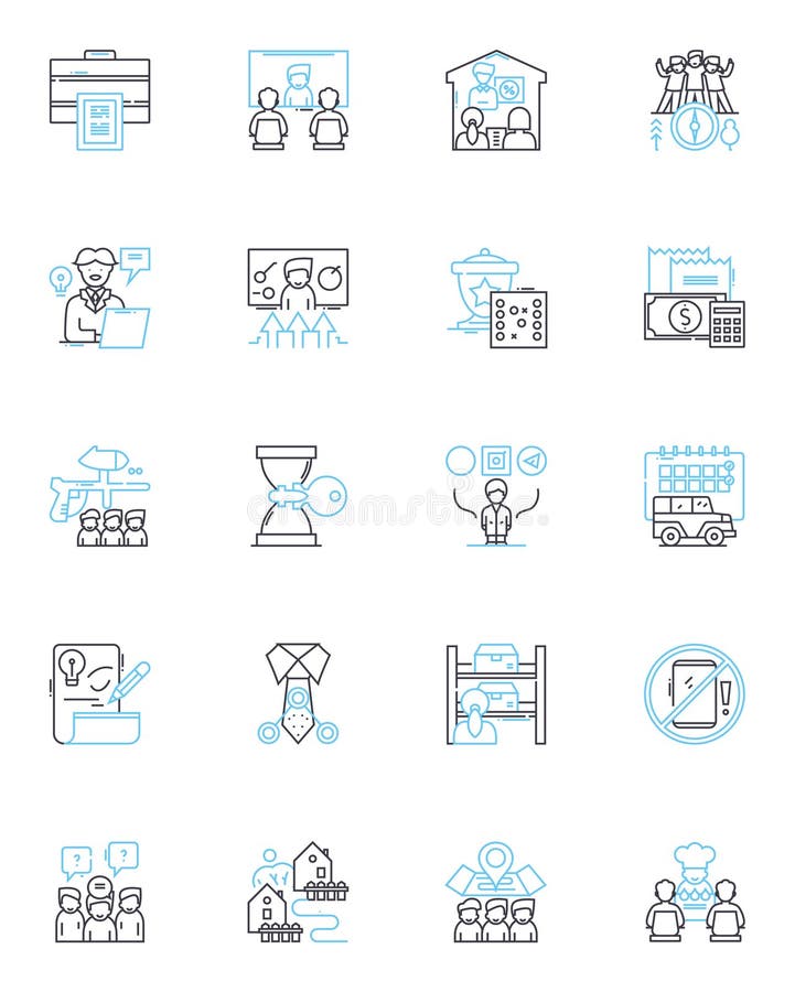 Business Efficiency Linear Icons Set. Streamlining, Optimization ... Business Efficiency Linear Icons Set. Streamlining, Optimization ...