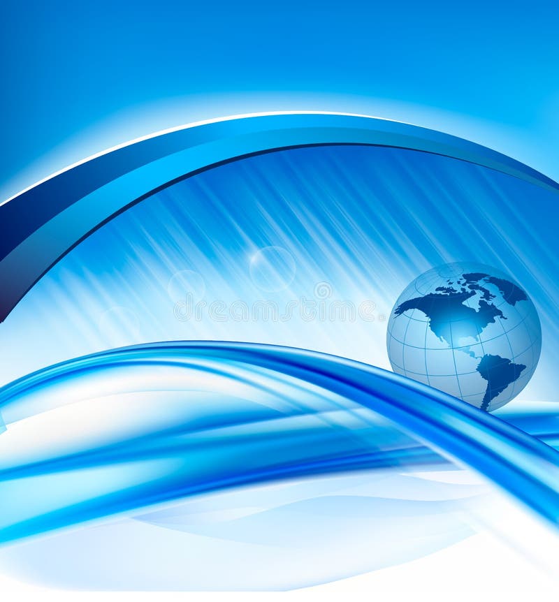 Elegant Design Template with 3D Earth Globe Icon Stock Illustration ...