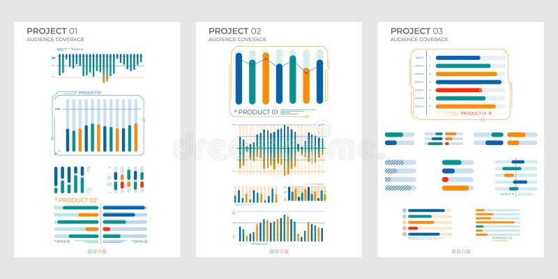 Business Elements Charts in Color. Finance Charts. Stock Vector ...