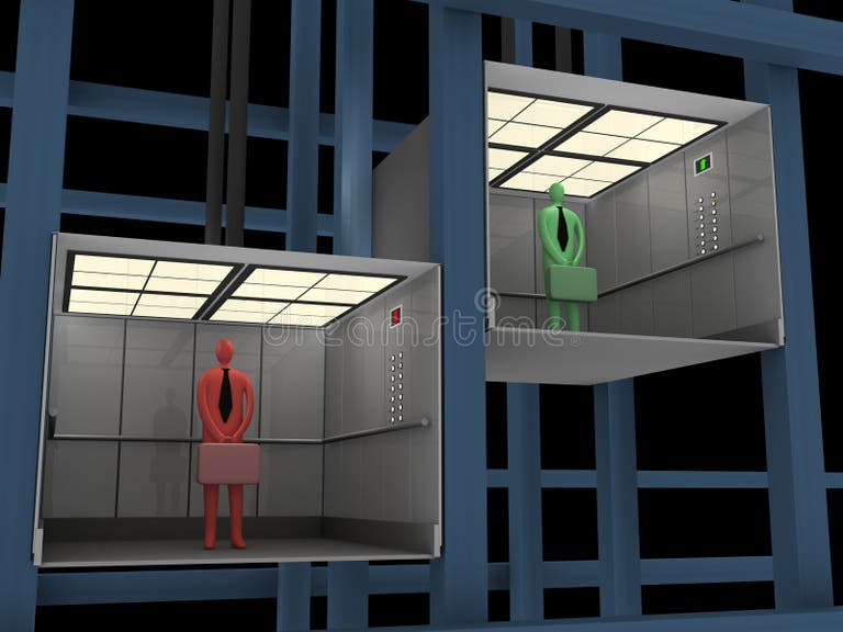 Business - Elevator stock illustration. Illustration of skeleton - 1620997