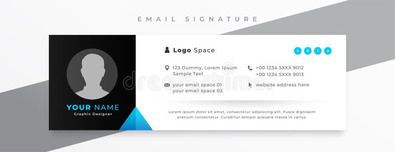Business Email Sign Card Template with Digital Information Design ...