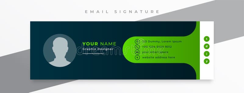 Business Email Sign Card Template with Digital Profile Design Vector ...