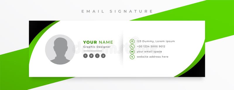 Business Email Sign Card Template in Horizontal Layout Design Vector ...
