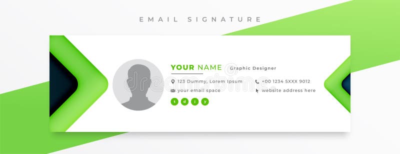 Business Email Signature Card Template with Digital Profile Design ...