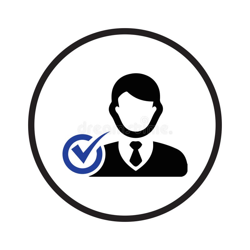 Business Employee Check Icon Stock Vector - Illustration of correct ...