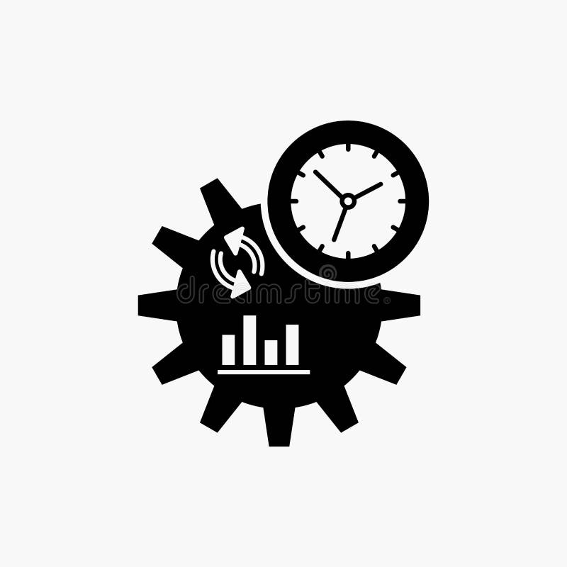 Business, Engineering, Management, Process Flat Icon. Green and Yellow ...