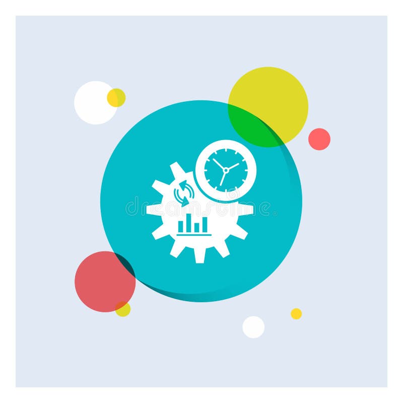 Business, Engineering, Management, Process White Glyph Icon Colorful ...