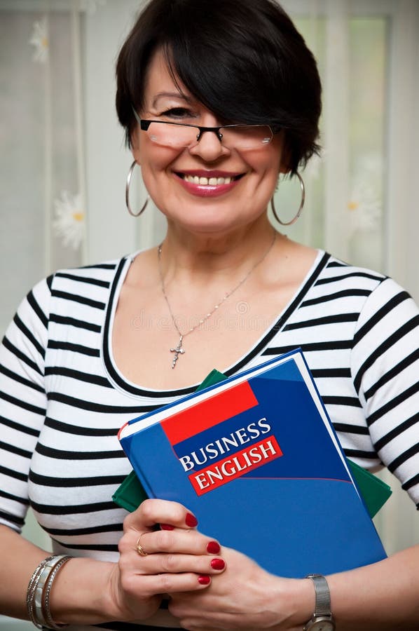 Business English teacher stock image. Image of coursebook - 4989433