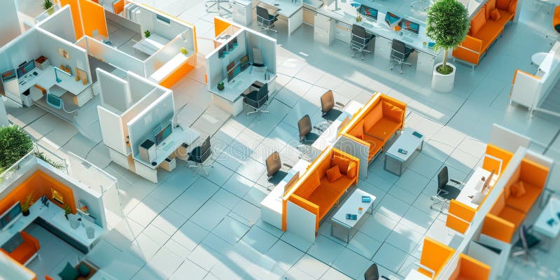 Business Environment with a Detailed Layout Pattern. Stock Illustration ...