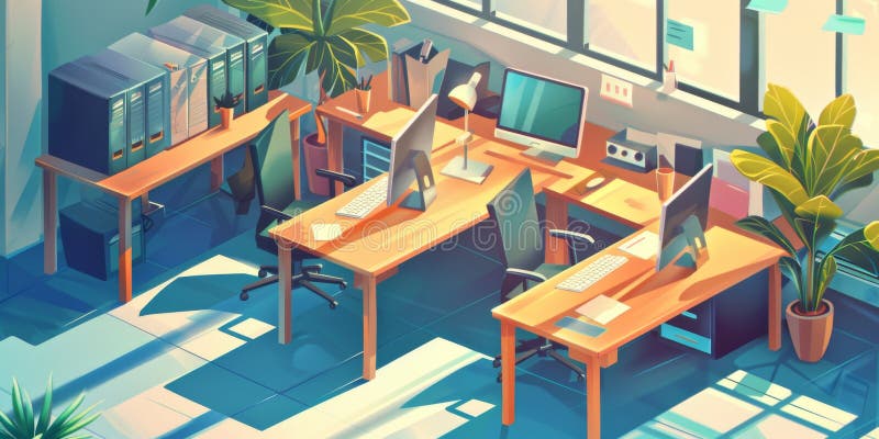 Professional Environment Featuring a Structured Layout Pattern. Stock ...